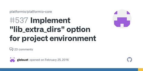 Implement Lib Extra Dirs Option For Project Environment · Issue 537 · Platformio Platformio