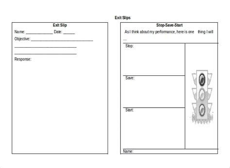 MS Word Format Slip Templates Free Download
