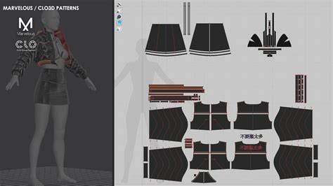 Artstation Girls Outfit 34 Marvelous Clo Project File Game Assets