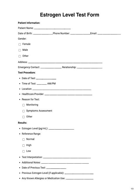 Male Estrogen Levels Chart And Example Free Pdf Download