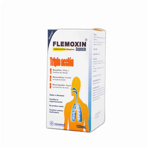 Flemoxin Carbocisteina 50mgml Frasco X 120 Ml Suspensión Novamed Axa