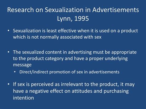 Ppt Effects Of Sexualization In Advertisements Powerpoint