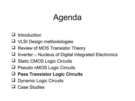 Pass Transistor Logic Ppt