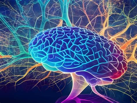 Vibrant Human Brain Background Highlighting Cerebral Cortex Layers For Cognitive Function Study