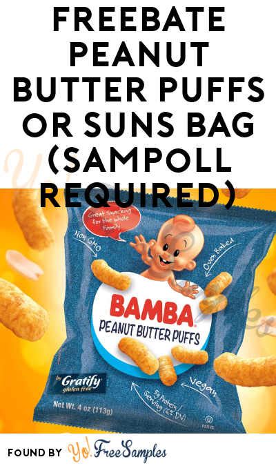 Freebate Bamba Peanut Butter Puffs Or Suns Bag At Walmart Sampoll Required