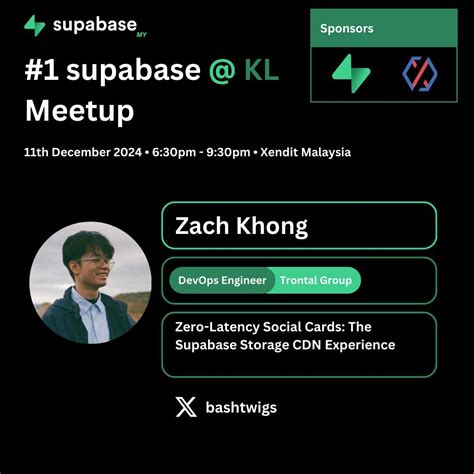 Supabase Kuala Lumpur On Linkedin 🚀 Meet Our First Speaker Zach Khong