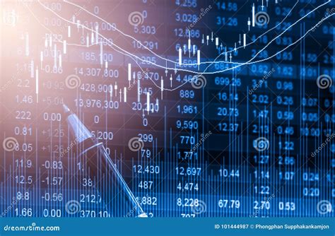 Index Graph Of Stock Market Financial Indicator Analysis On LED Stock Image Image Of Abstract
