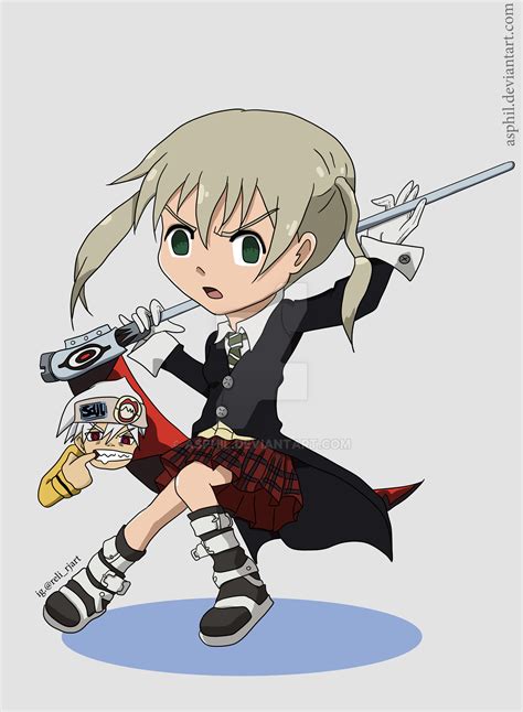 Soul Eater Chibi Maka And Soul By Asphil On Deviantart