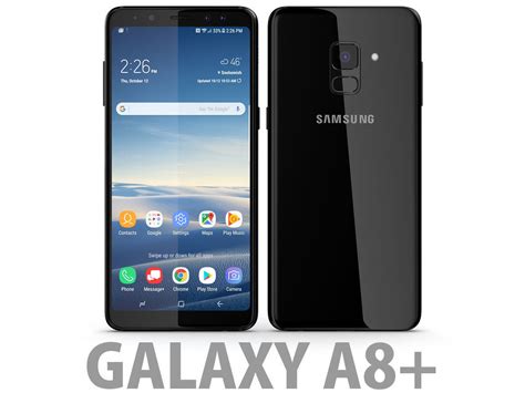 Samsung Galaxy A8 Plus 2018 Black 3D model | CGTrader