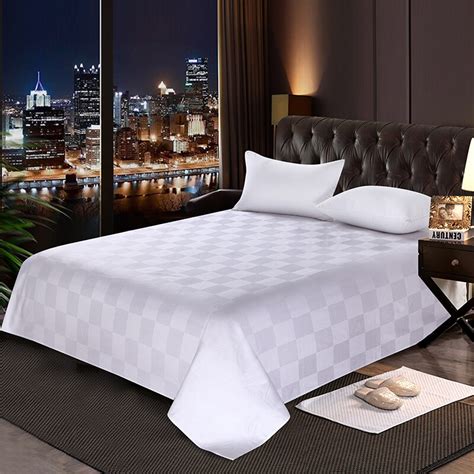 300tc Hotel Bed Sheet Jacquard Flat Sheet Grandado