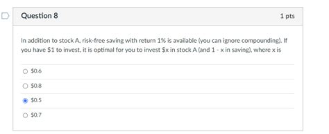 Solved Suppose That You Have Mean Variance Utility With Risk