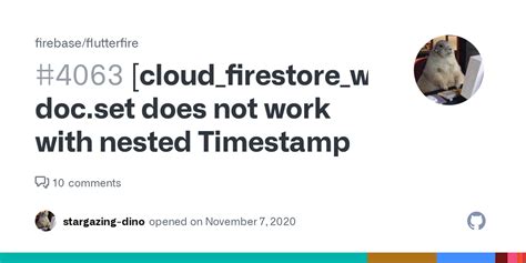 Cloudfirestoreweb T Does Not Work With Nested Timestamp