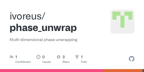 Github Ivoreusphaseunwrap Multi Dimensional Phase Unwrapping