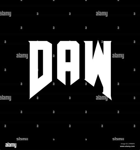 Daw Letter Logo Design For Technology Company Daw Logo Design Black