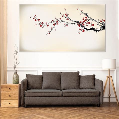 Japanese Sakura Cherry Blossom Wall Decor Canvas Cherry Blossom Tree