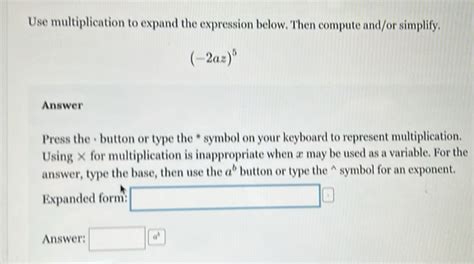 Solved Use Multiplication To Expand The Expression Below Then Compute