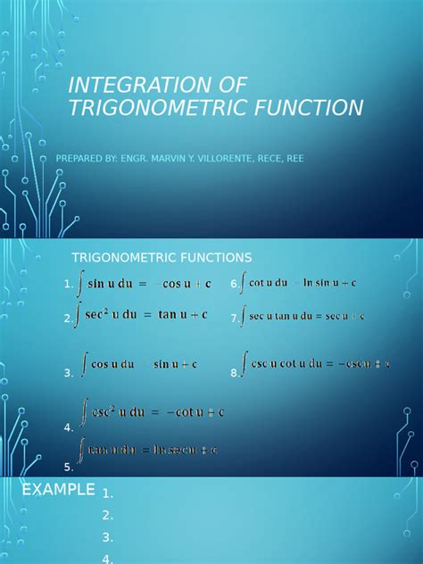 Integration Of Trigonometric Function Pdf