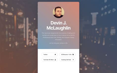 Devin Mclaughlin Voice Over