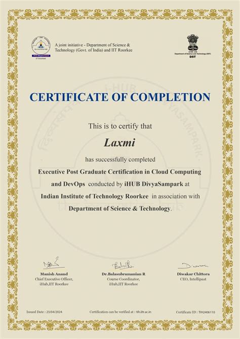 laxmi chincholi on linkedin cloudcomputing devops certification