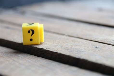 Question Mark On A Yellow Cube Place For Text Stock Image Image Of Solve Solution 269227091