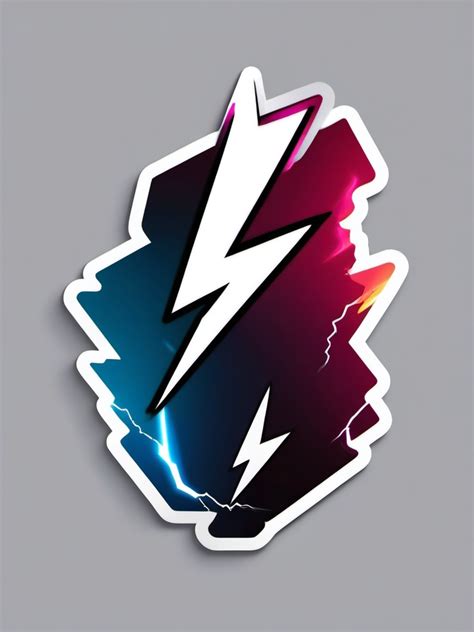 Lightning Sticker Electric And Striking Sticker Vector