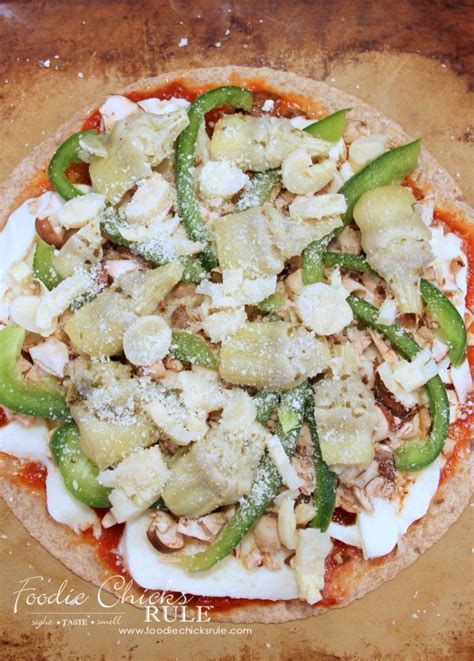 Quick And Easy Healthy Veggie Pizza Foodie Chicks Rule