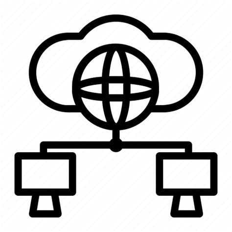 Cloud Computer Database Hosting Network Server Web Icon