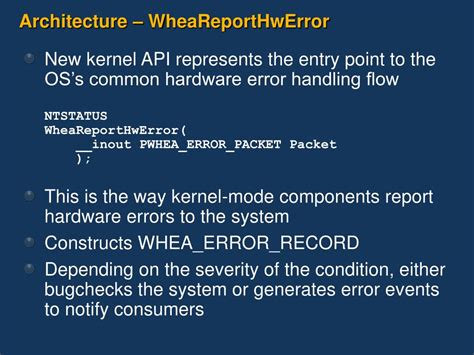 Ppt Windows Hardware Error Architecture Powerpoint Presentation Free