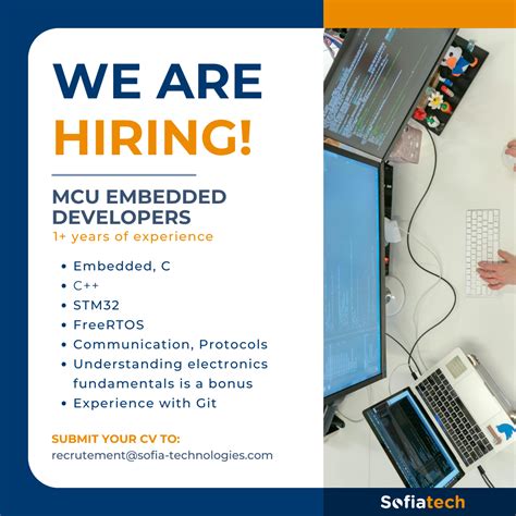 Mcu Embedded Developers Product Manager Sofiatech