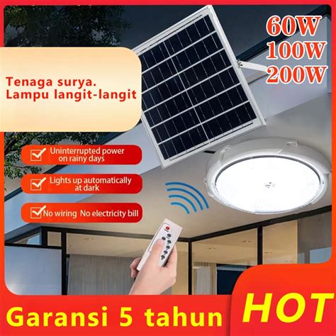 Jual Solar Ceiling Light Solar Light Outdoor Waterproof 3 Way Colors Indoor Solar Light 200W