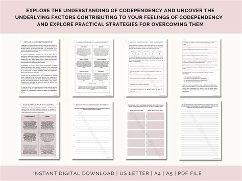 Overcome Codependency Workbook Codependency Worksheet Codependency