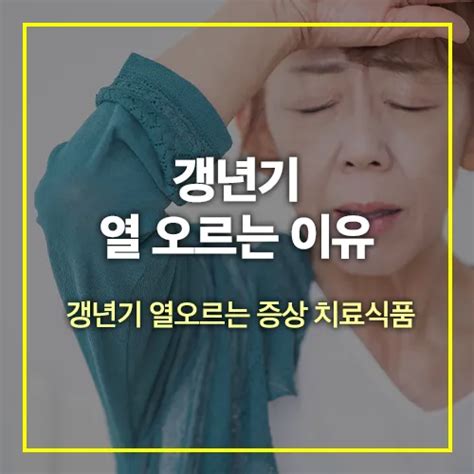 갱년기 열 오르는 이유 및 갱년기 열오르는 증상 치료식품