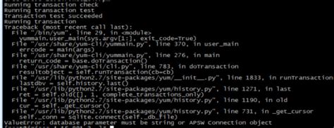 Yum安装软件包报错：database Parameter Must Be String Or Apsw Connection Object