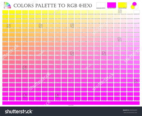 Different Shades Of Pink Color Chart