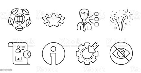 스타 서 기어 타사 아이콘 세트 보고 하지 보고 및 불꽃 놀이 표지판 에코 유기농 정보 기호 벡터 건강관리와 의술에 대한 스톡 벡터 아트 및 기타 이미지 Istock