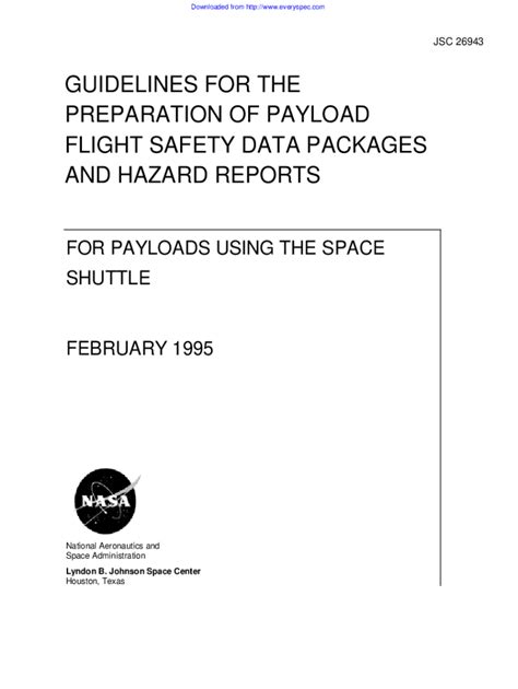 Fillable Online Payload Safety Office Of Safety And Mission Assurance Nasa Fax Email Print