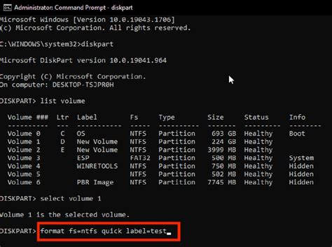 how to format a ssd in command prompt
