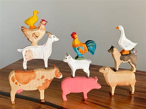 Wooden Farm Animals Set Artofit
