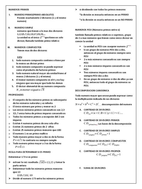 Numeros Primos Pdf