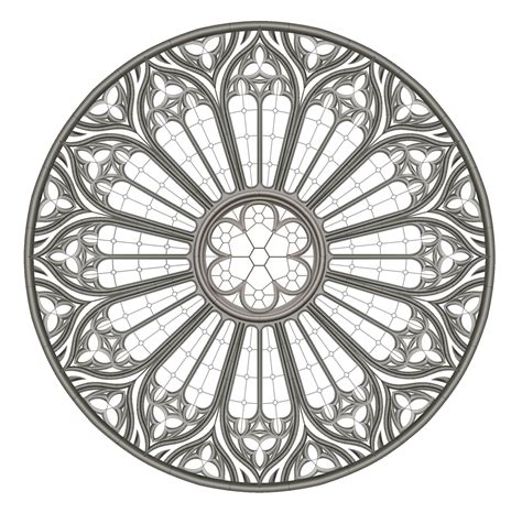 Medieval Gothic Stained Glass Round Window Texture 14300685 Vector Art