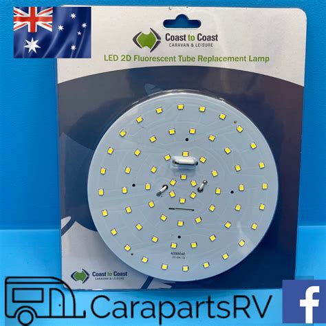 Caravan Ceiling Light 2d Fluro Tube Replacement Led Lamp