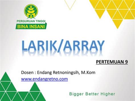 Pertemuan 9 Array Larik Pdf