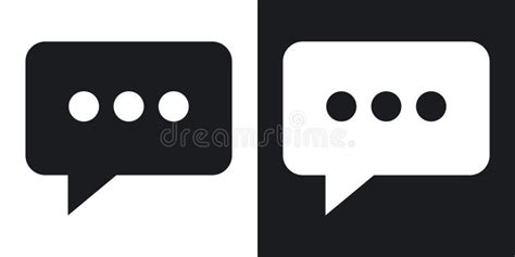 Comment Icon Set Talk Speech Message Bubble Vector Symbol Feedback Sign Conversation Sign