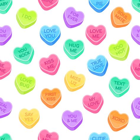 Sweethearts Candy Set Flat Style Design Vector Illustration Isolated On