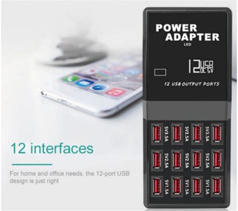 12 Port Usb Hub Elevation