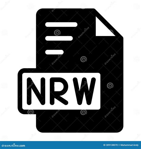 Nrw Icon Glyph Design Image Extension Format File Type Icon Stock Vector Illustration Of