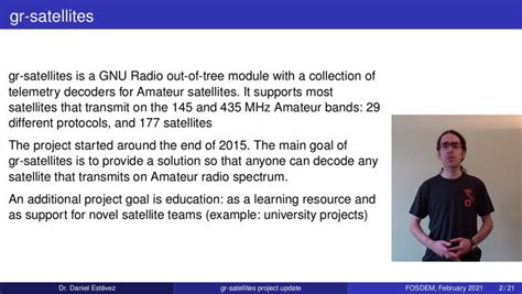 Fosdem 2021 Gr Satellites Project Update Daniel Estévez Free