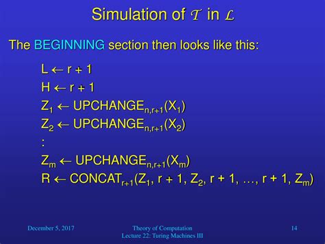 theory of computation lecture 22 turing machines iii ppt download