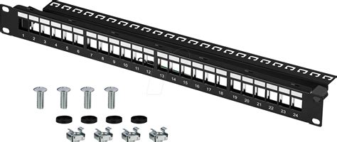 Efb Ec020100002 19 Inch Keystone Patch Panel 1u 24 Port Black