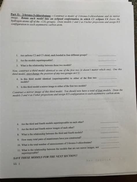 Solved Part F 2 Bromo 3 Chlorobutans Construct A Model Of